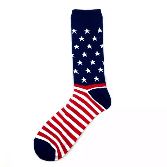 Underwear & Socks | Mens Red White And Blue Stars And Stripes Socks ...